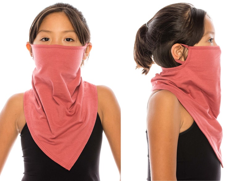 Kids Size Double Layer Neck Gaiter Cotton Face Mask Cover - Etsy