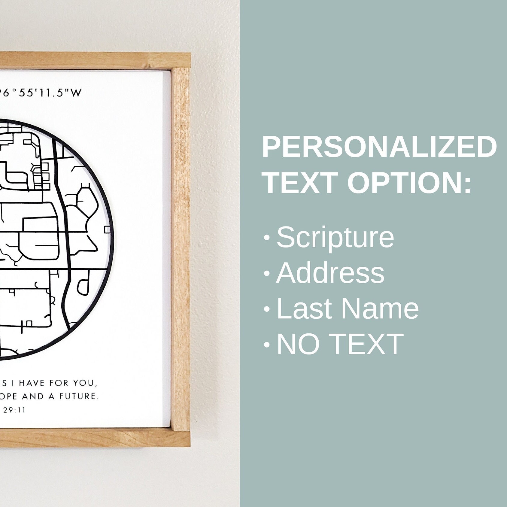 Custom Location Map Wood Sign, Coordinates, House Warming, First Home ...