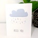 Miss You Rain Cloud Greeting Card - Etsy
