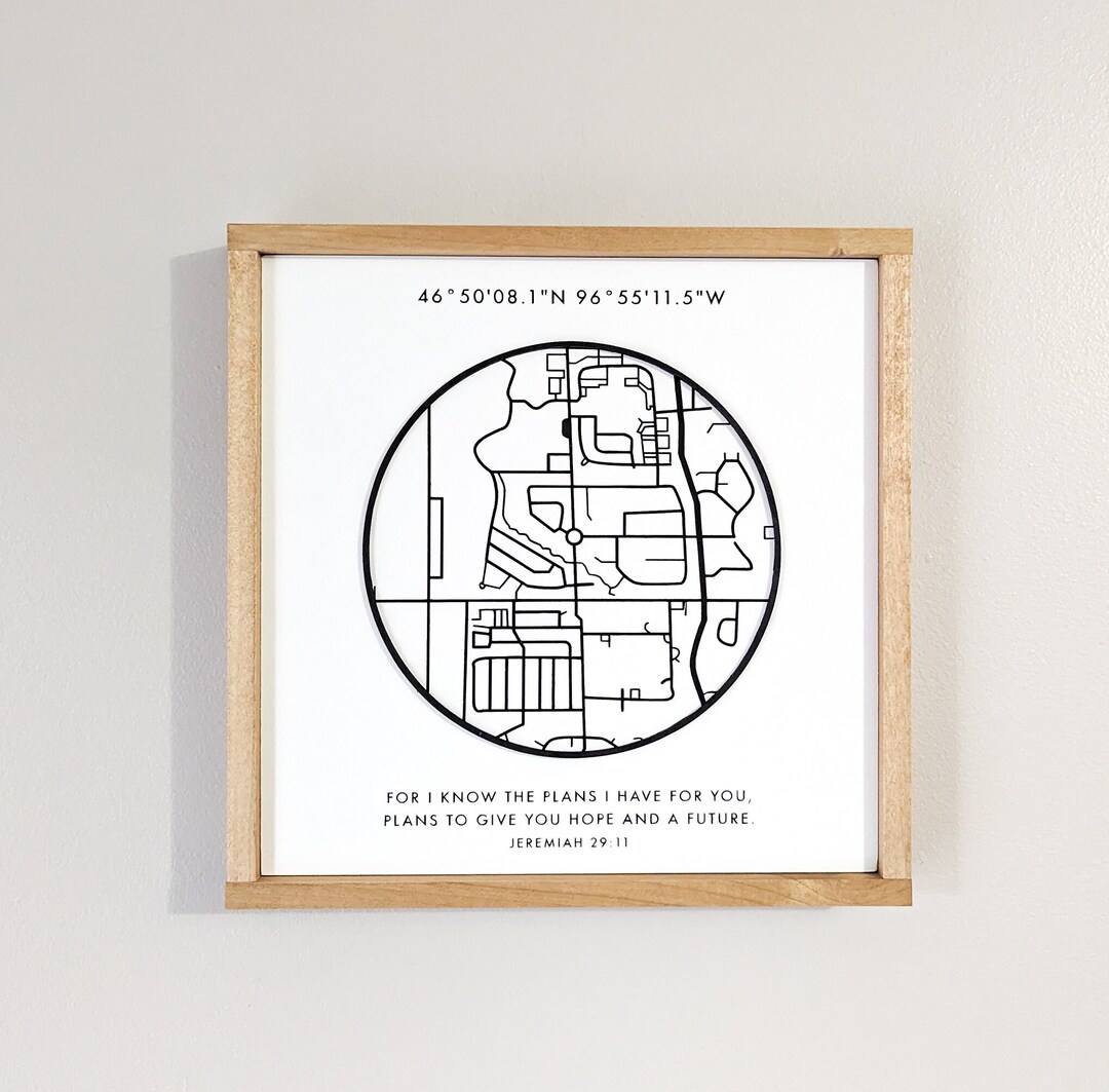 Custom Location Map | Wood Sign, Coordinates, House Warming, First Home ...