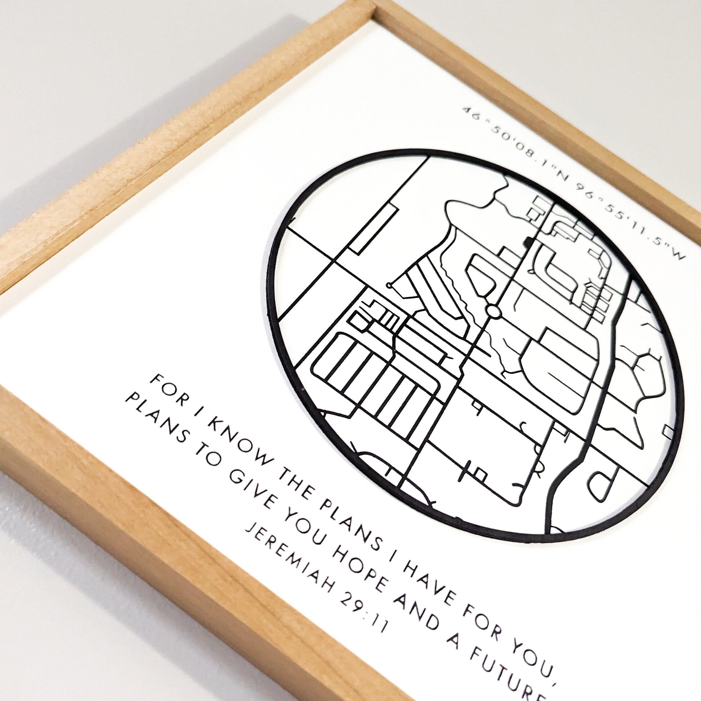 Custom Location Map Wood Sign, Coordinates, House Warming, First Home ...