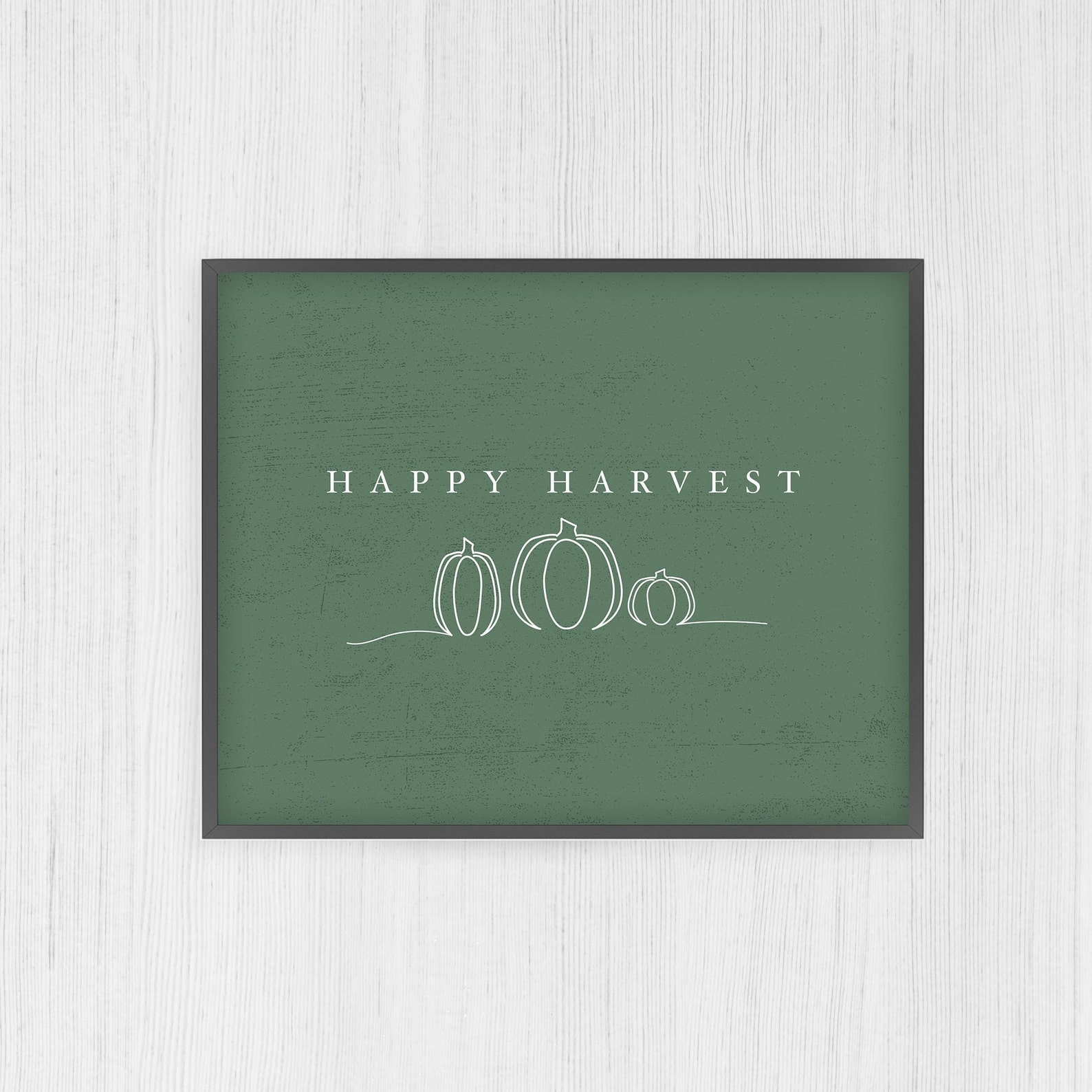 Happy Harvest Wall Art, Autumn, Fall Decor, Cute, Illustration ...