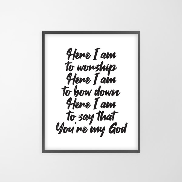 Here I Am Wall Art - Etsy