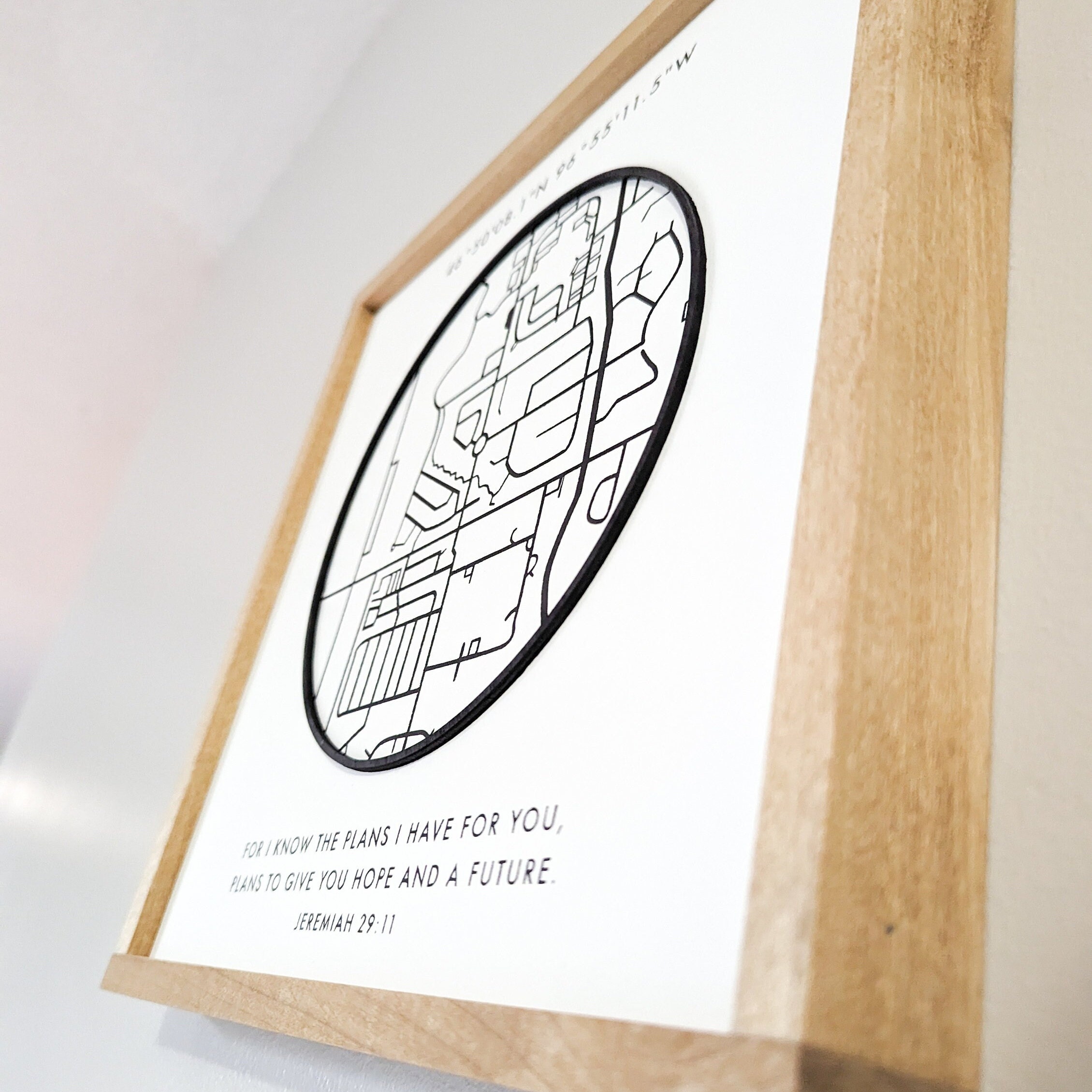 Custom Location Map Wood Sign, Coordinates, House Warming, First Home ...