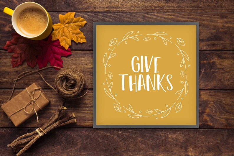 DIGITAL DOWNLOAD Give Thanks Wall Art Autumn Fall Decor | Etsy