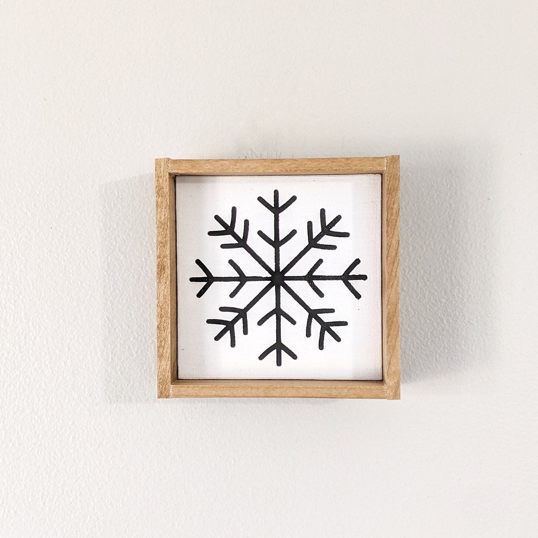 Mini Snowflake | Home Decor Wood Sign, Christmas Decor, Farmhouse ...