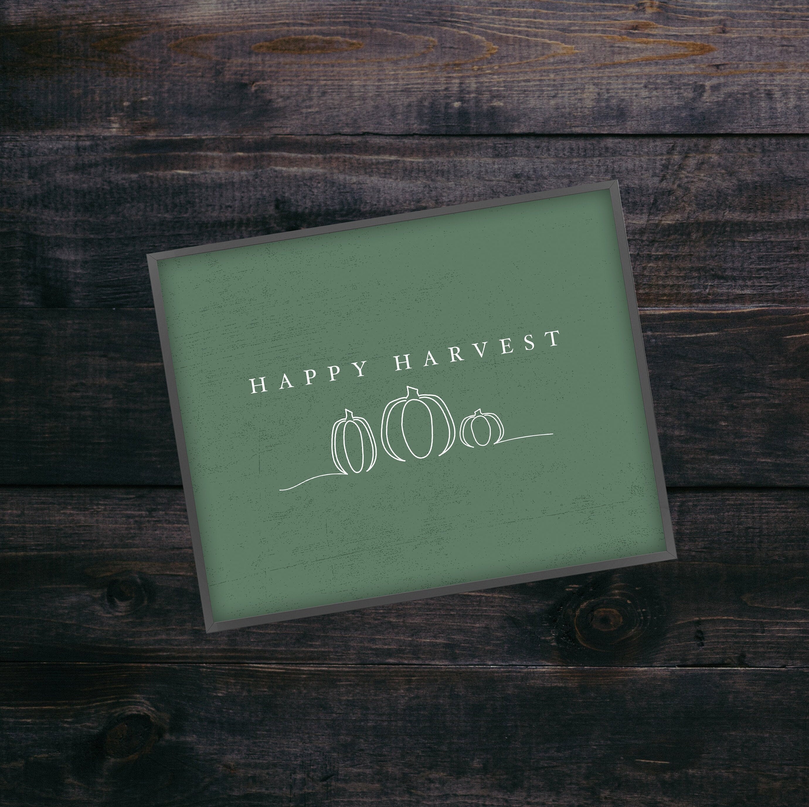 Happy Harvest Wall Art, Autumn, Fall Decor, Cute, Illustration ...