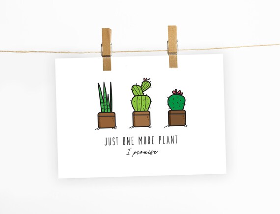 Cute Cactus Quotes Print Home Decor Funny Plant Lovers | Etsy