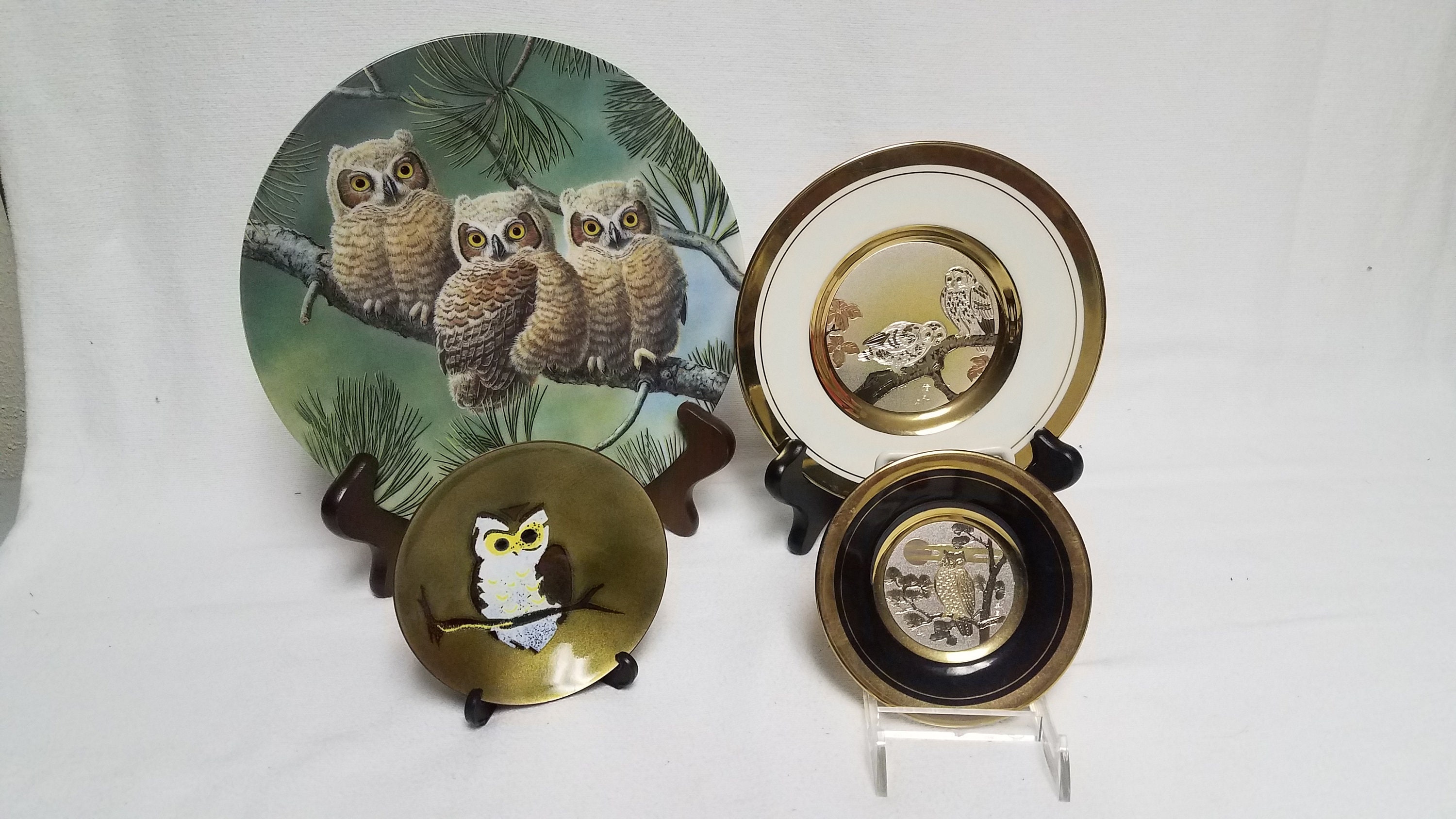Collection of Two Owl Plates - Etsy