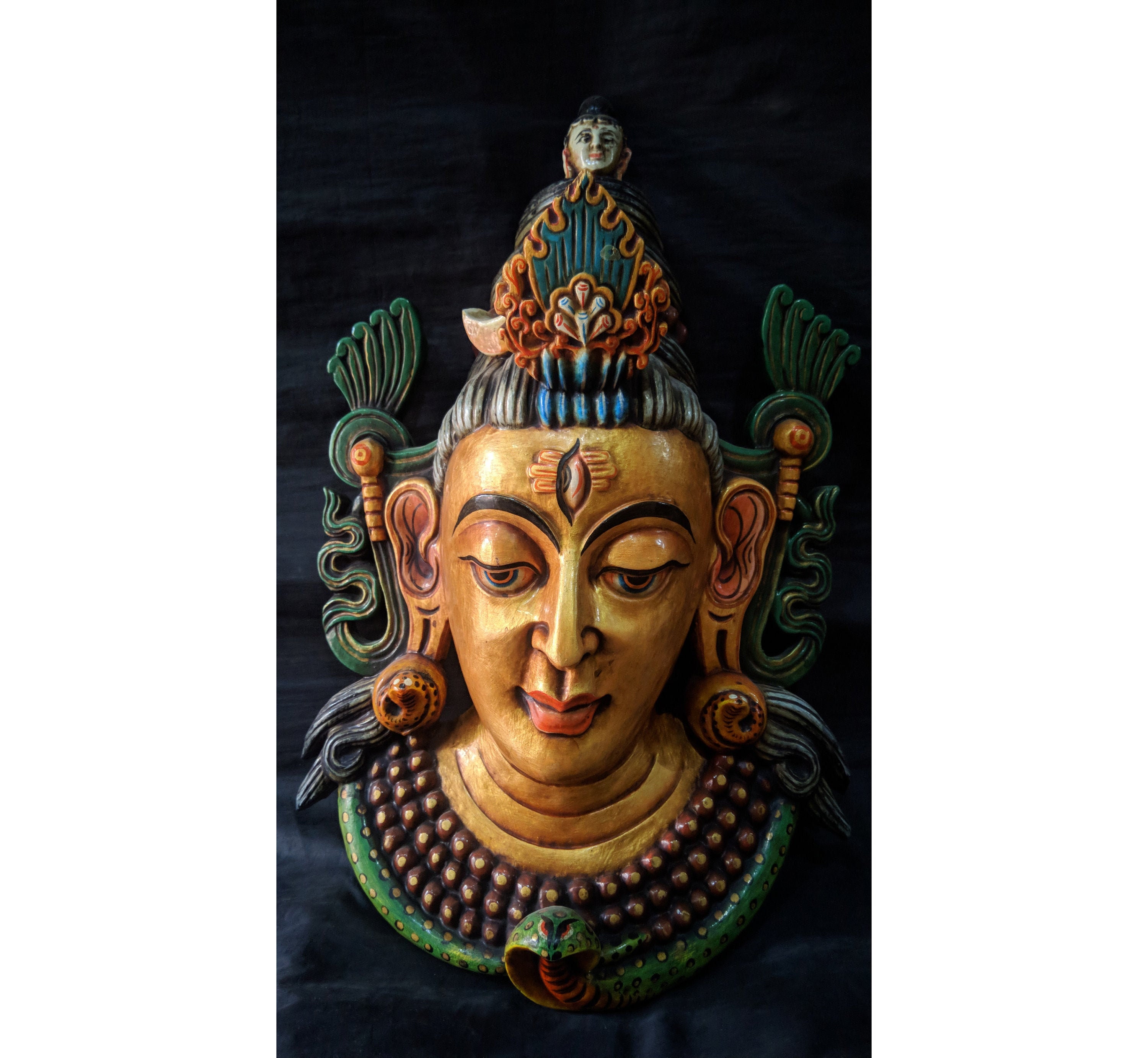 Huge Gold Shiva Mask - Etsy