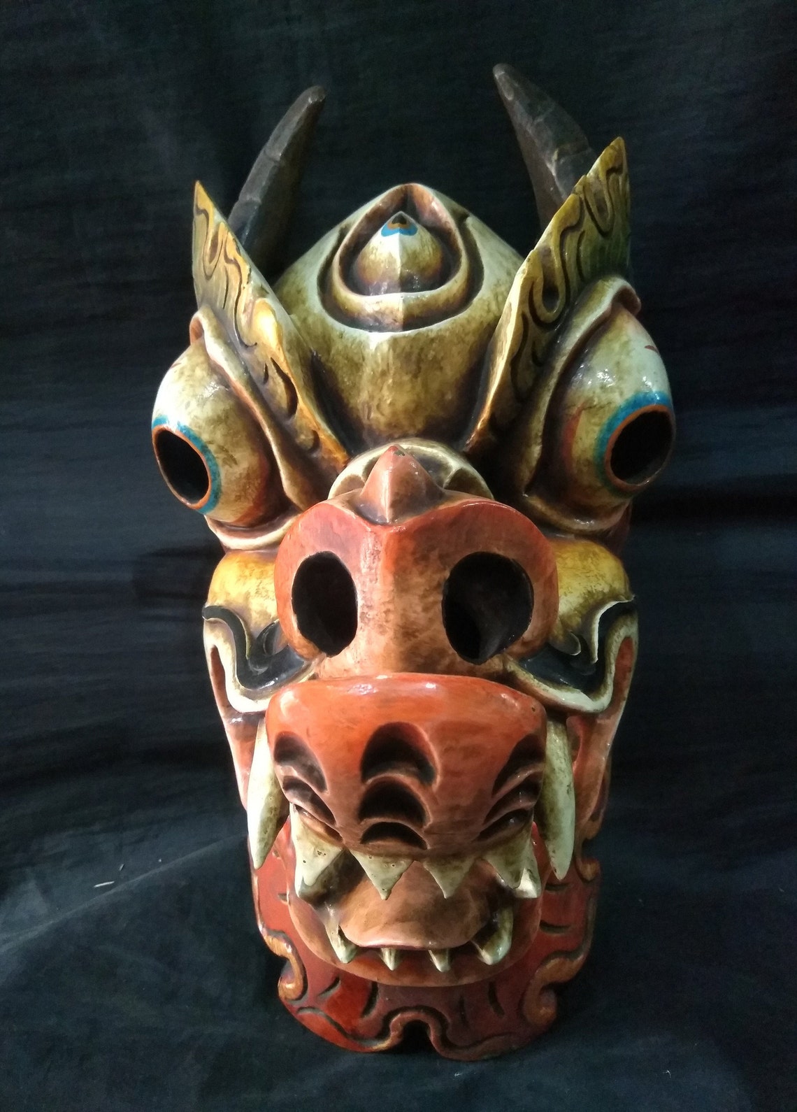 Large White Dragon Mask - Etsy