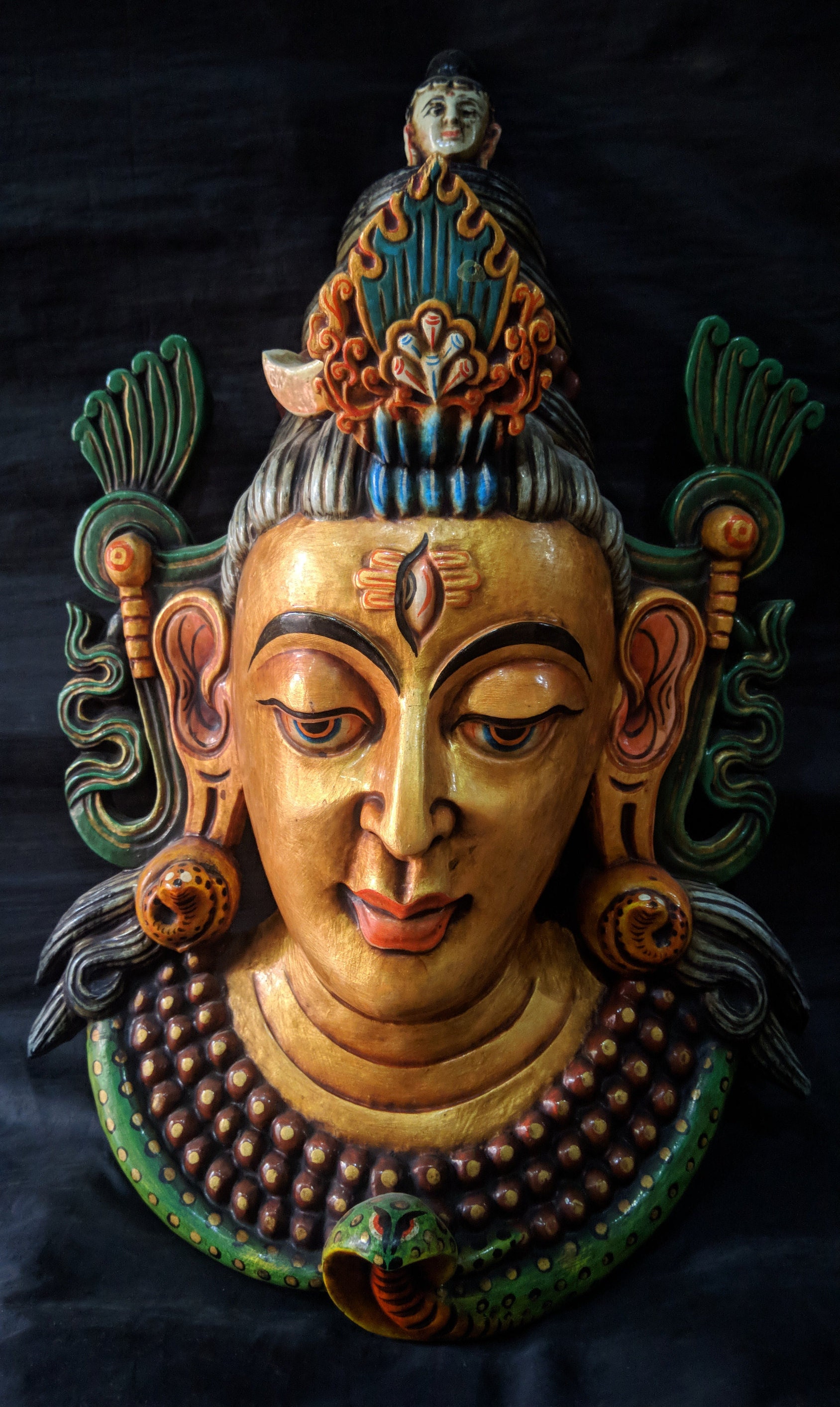 Huge Gold Shiva Mask - Etsy