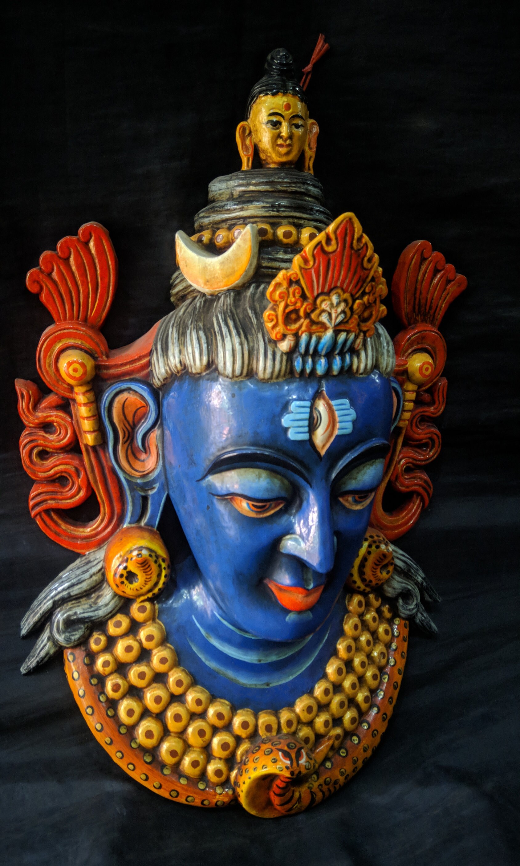 Huge Shiva Mask Blue - Etsy