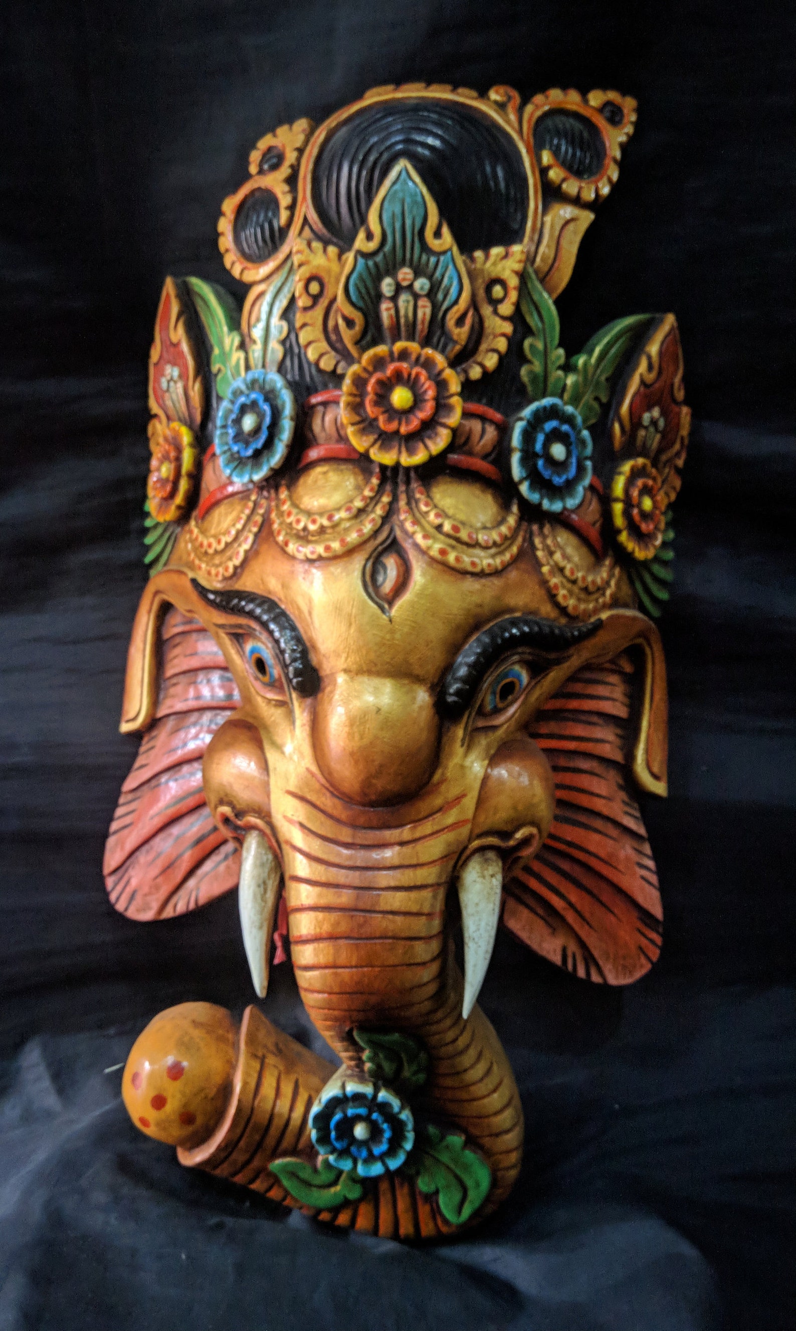 Huge Gold Ganesh Mask - Etsy