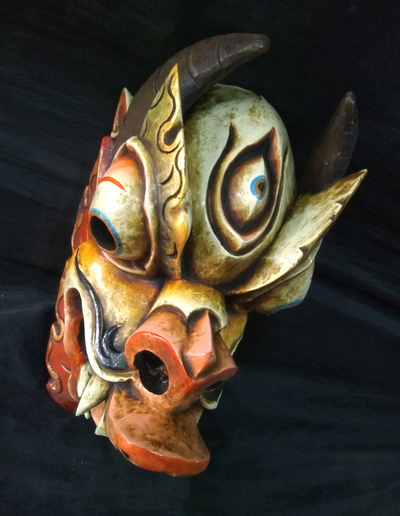 Large White Dragon Mask - Etsy