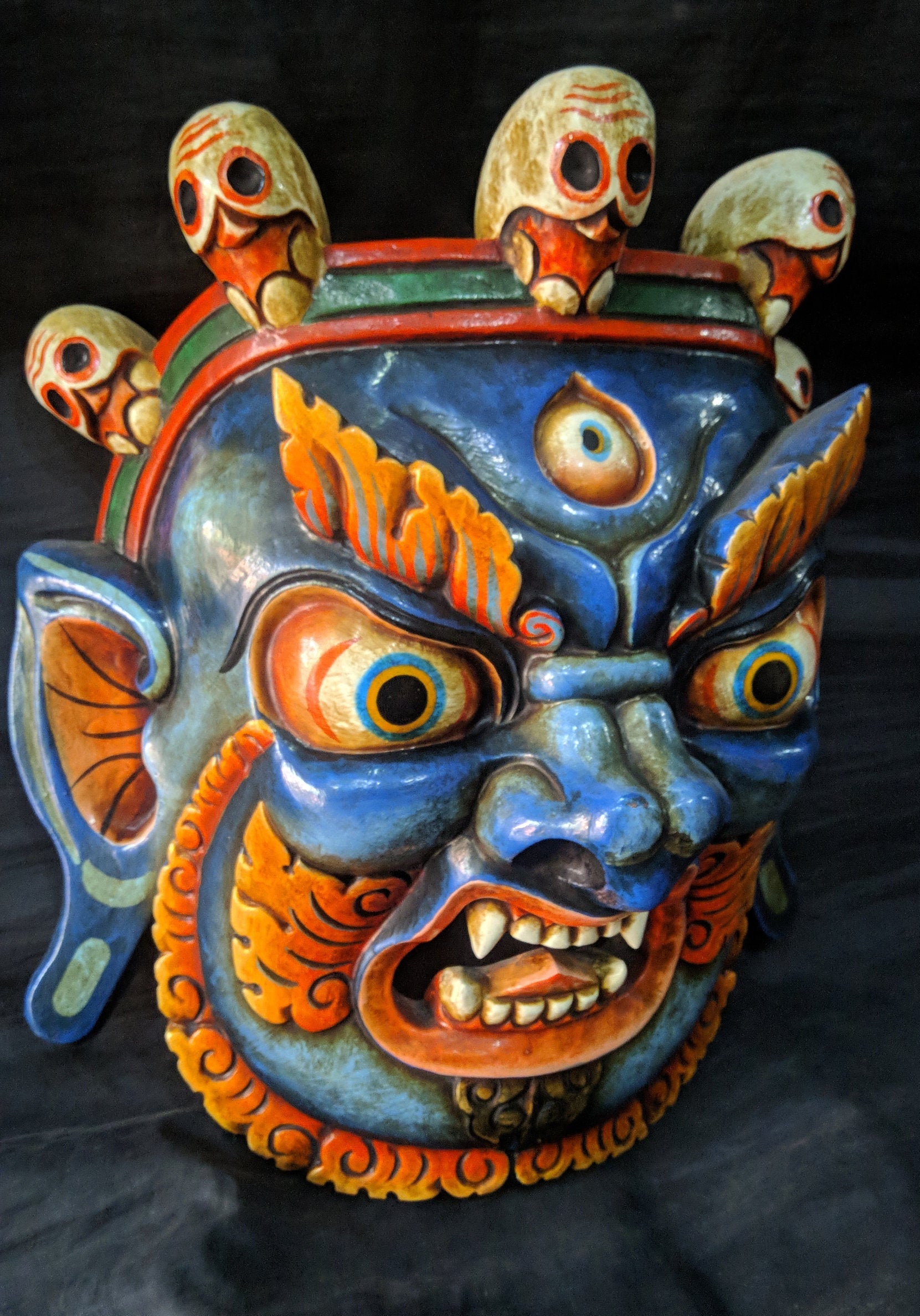 Huge Blue Mahakala Mask - Etsy