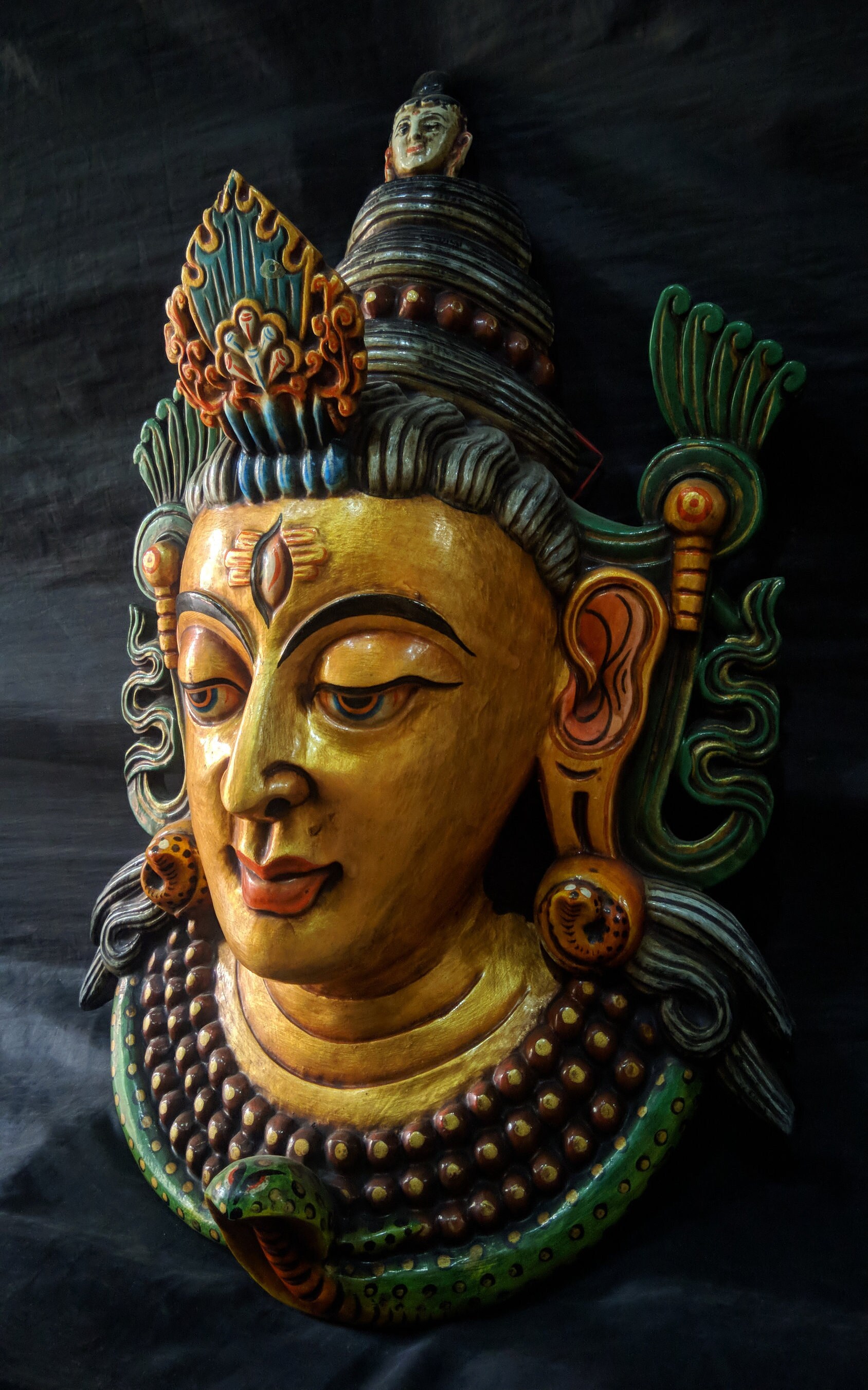Huge Gold Shiva Mask - Etsy