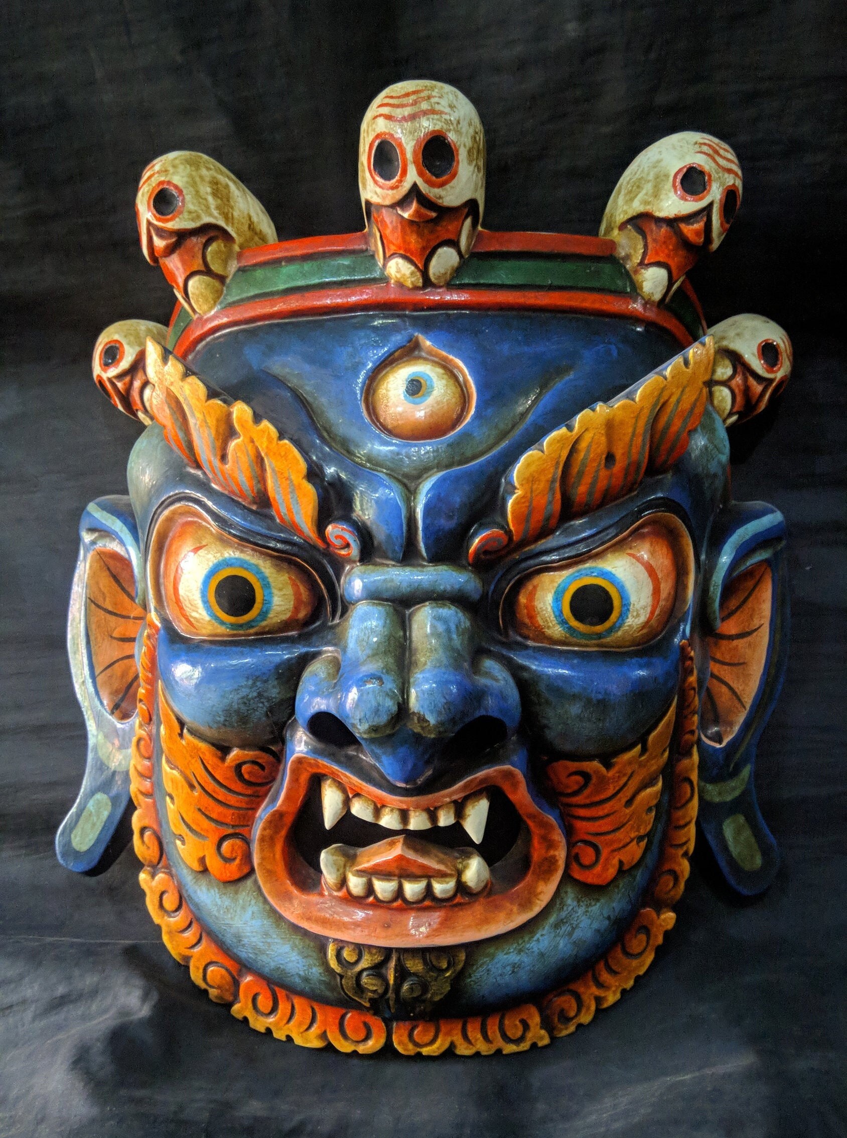 Huge Blue Mahakala Mask - Etsy