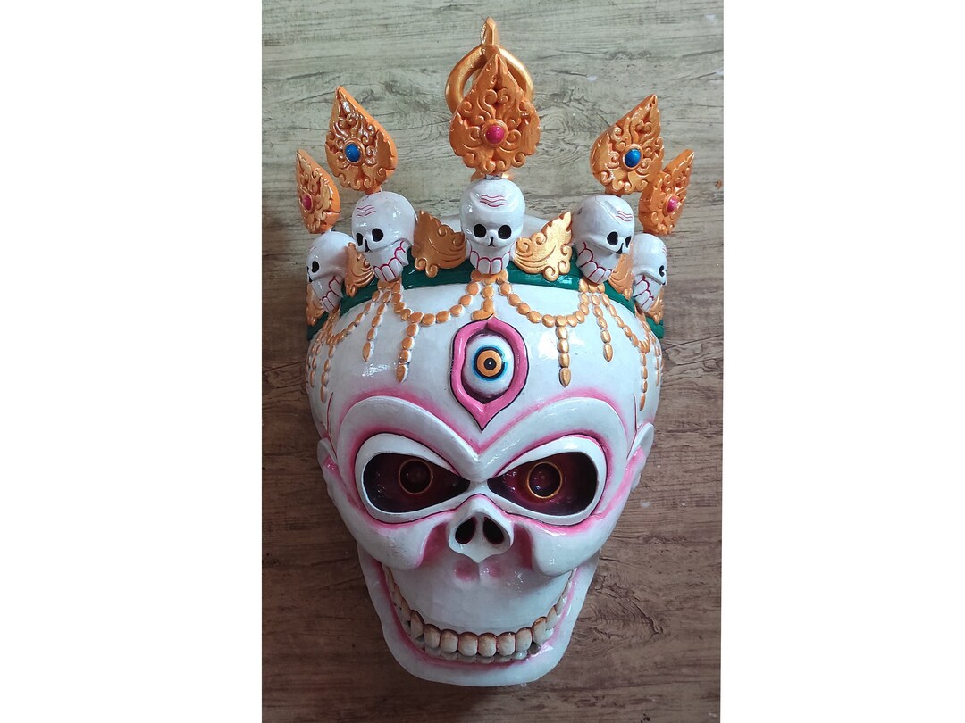 Chittipati Skull Mask - Real Tibetan Cham Lama Dance Mask - Etsy