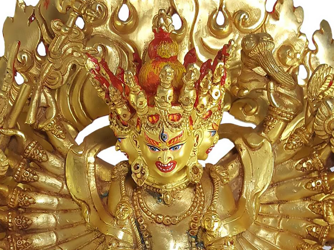 24K Gold Kalachakra Statue 12 Inch - Etsy