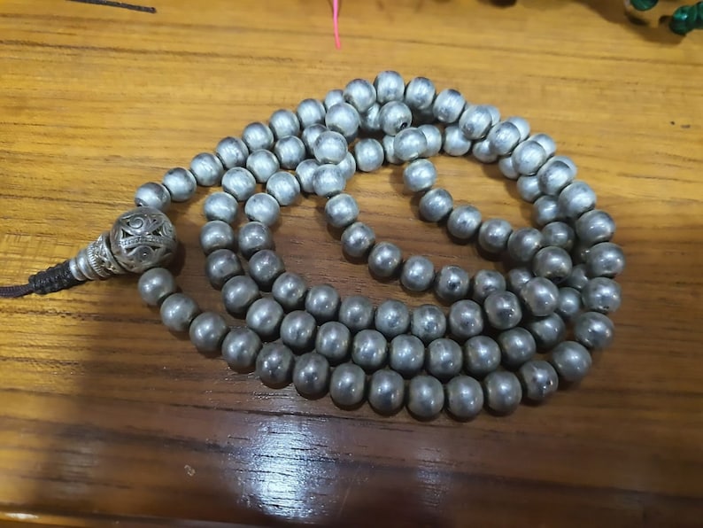 Pure Silver Mala - 108 Beads - Etsy