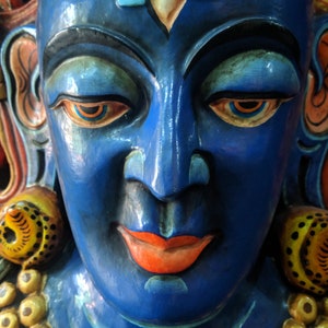 Huge Shiva Mask - Blue - Etsy