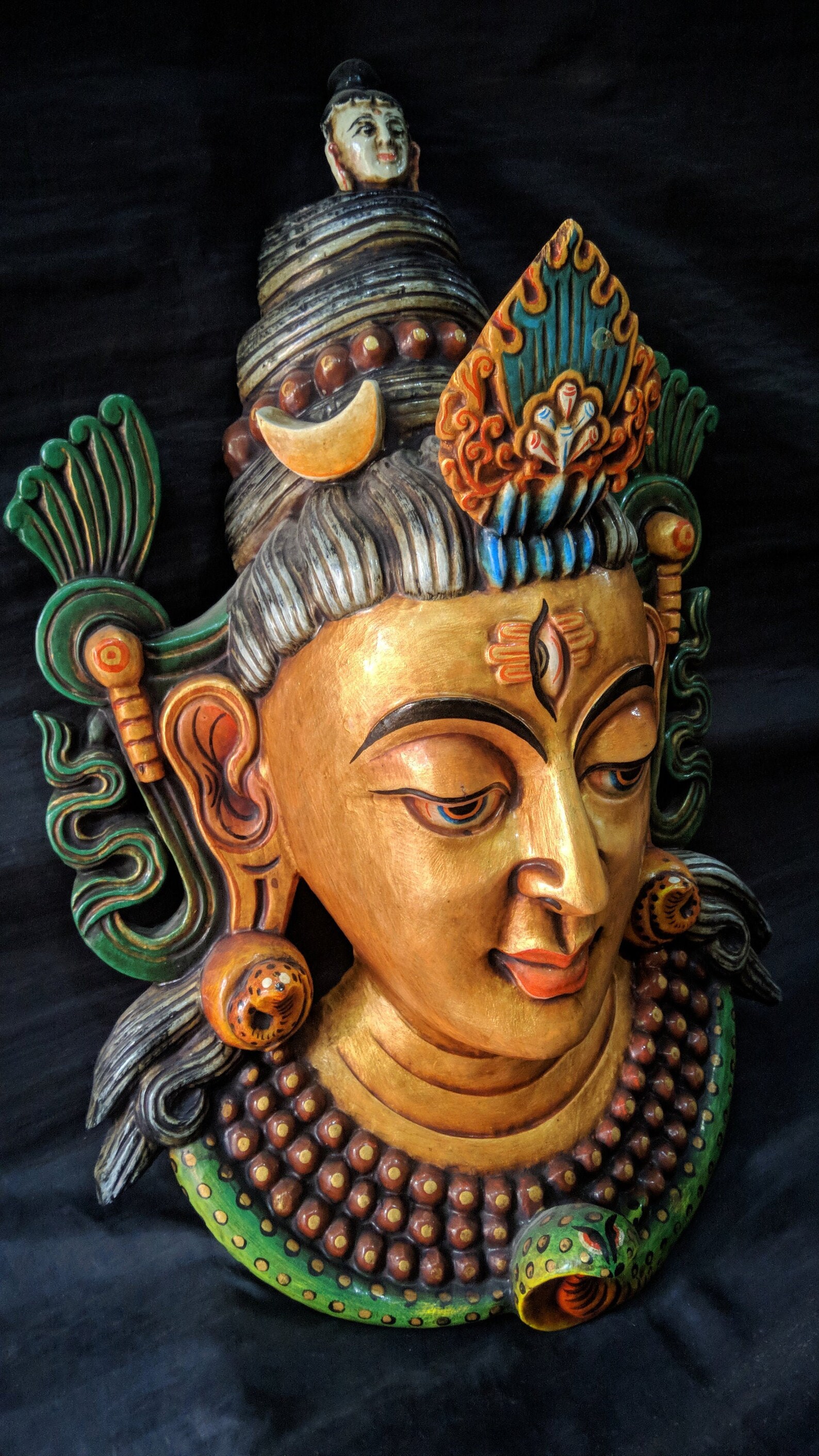 Huge Gold Shiva Mask - Etsy