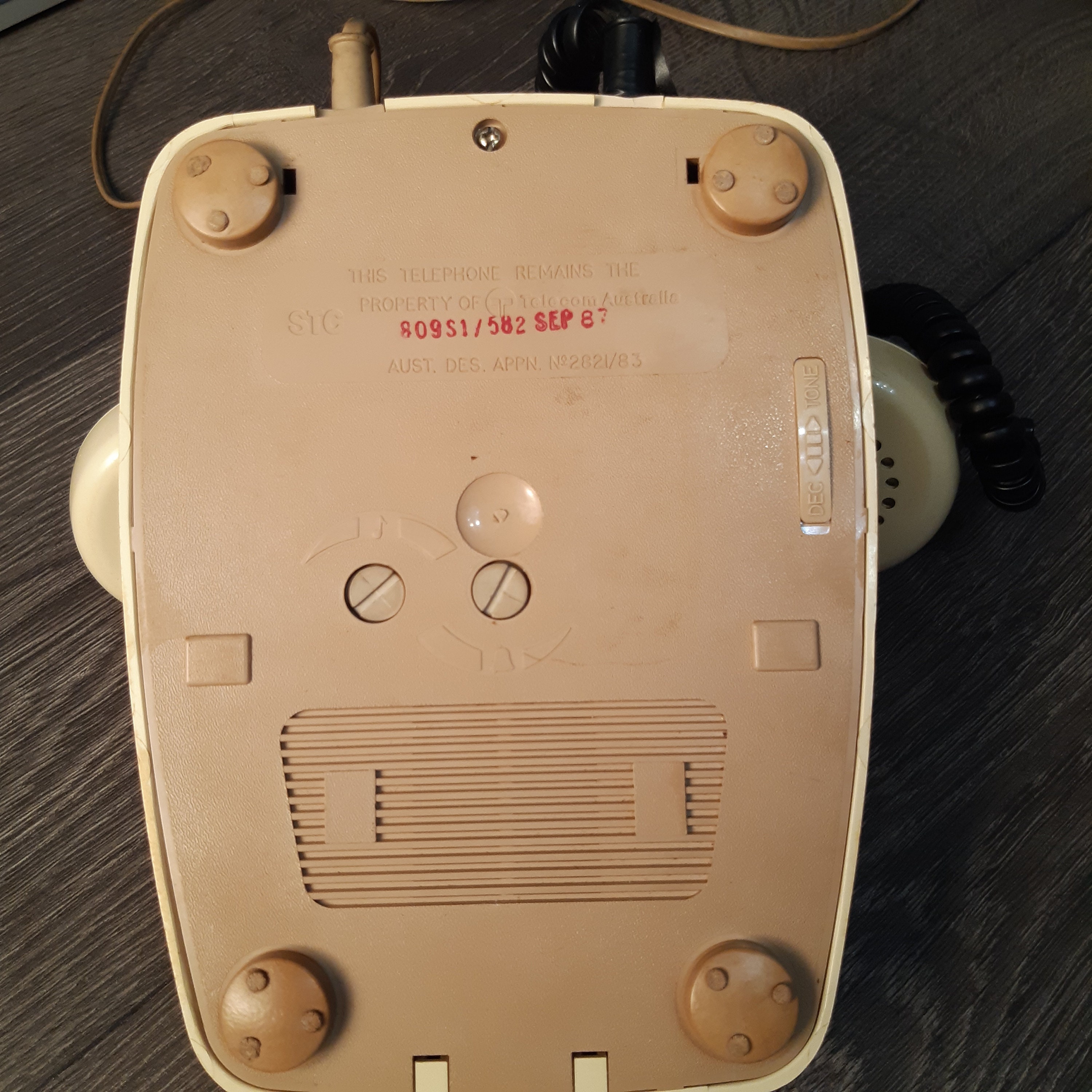 Vintage Push Button Dial Phone STC 1987 Beige Telecom Australia ...
