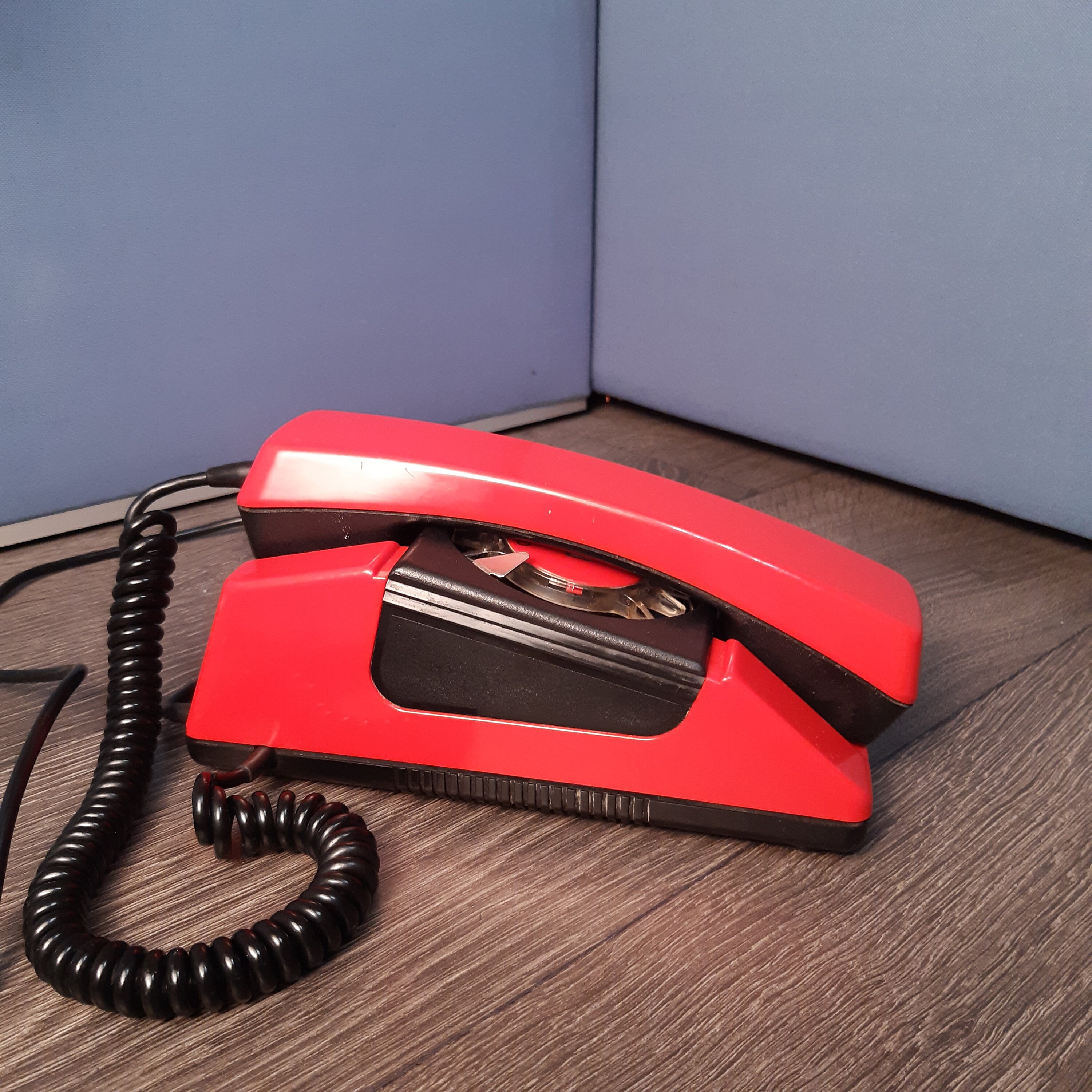 Vintage Red Phone 1980s, Old Rotary Phone, Red Phone, Circle Dial ...