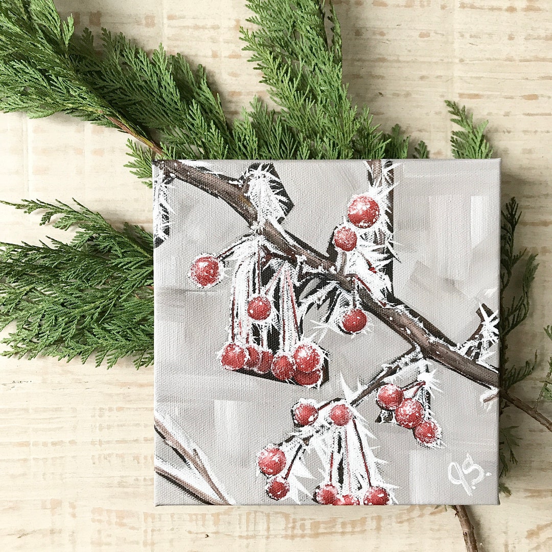 Winter Berries Art Print - Etsy
