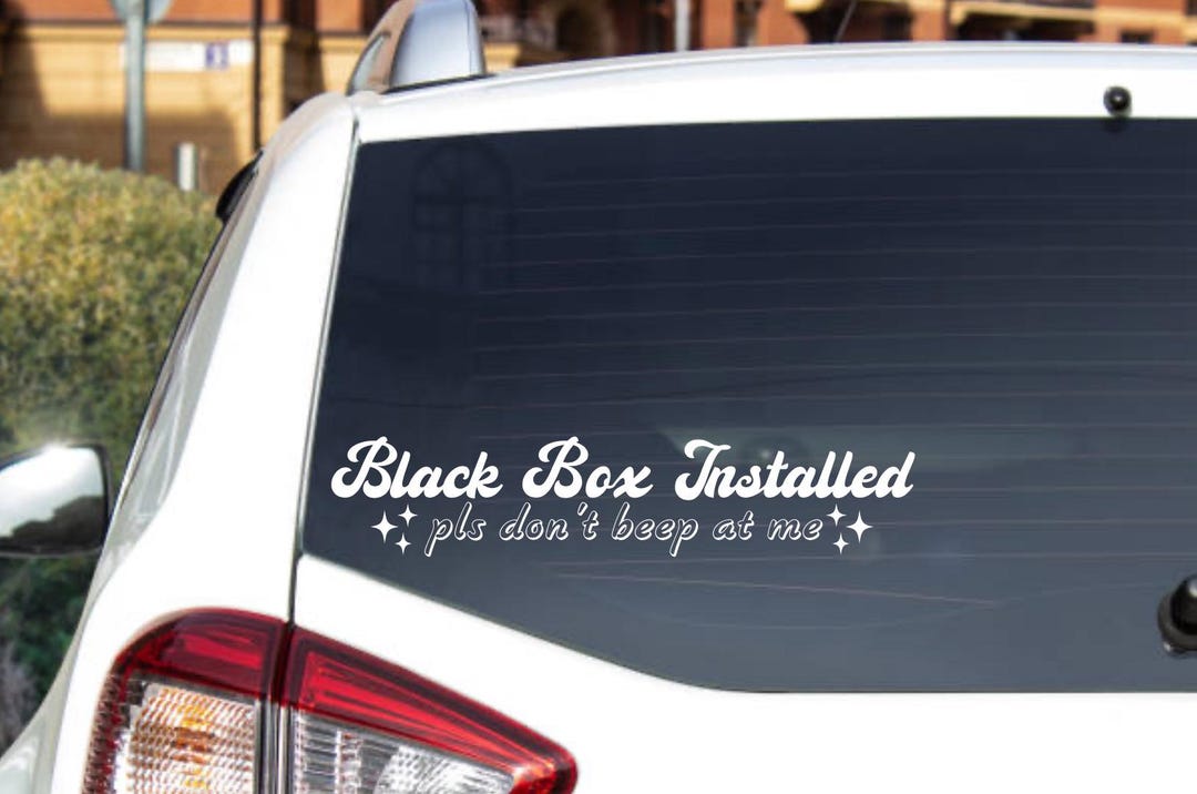 Car Black Box Sticker in Black or White Waterproof, Easy to Apply Funny ...