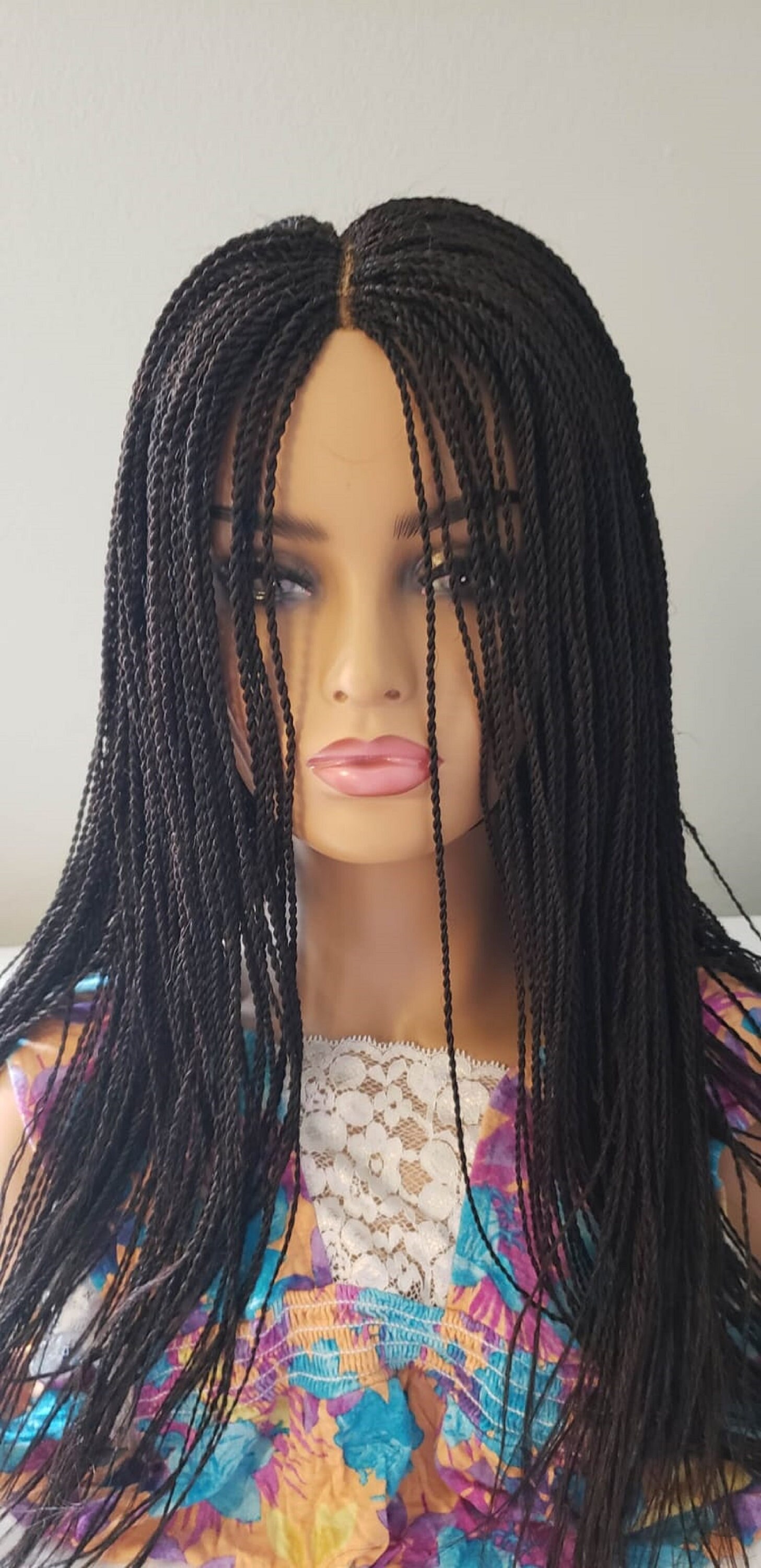 Braided Wig With Center Part - Etsy