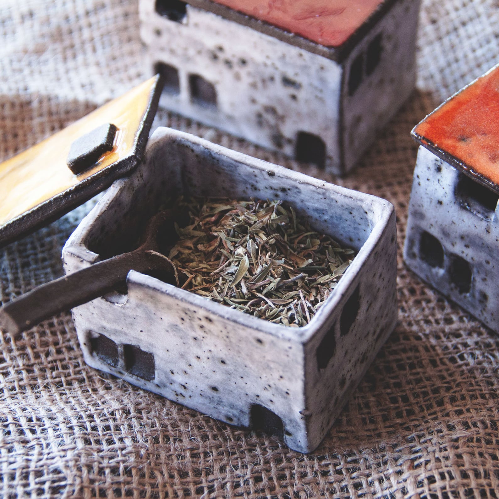 Ceramic Spice Containers Cruet Set House-shaped Spice Jars - Etsy