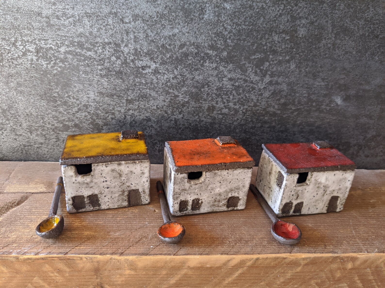 Ceramic Spice Containers Cruet Set House-shaped Spice Jars - Etsy