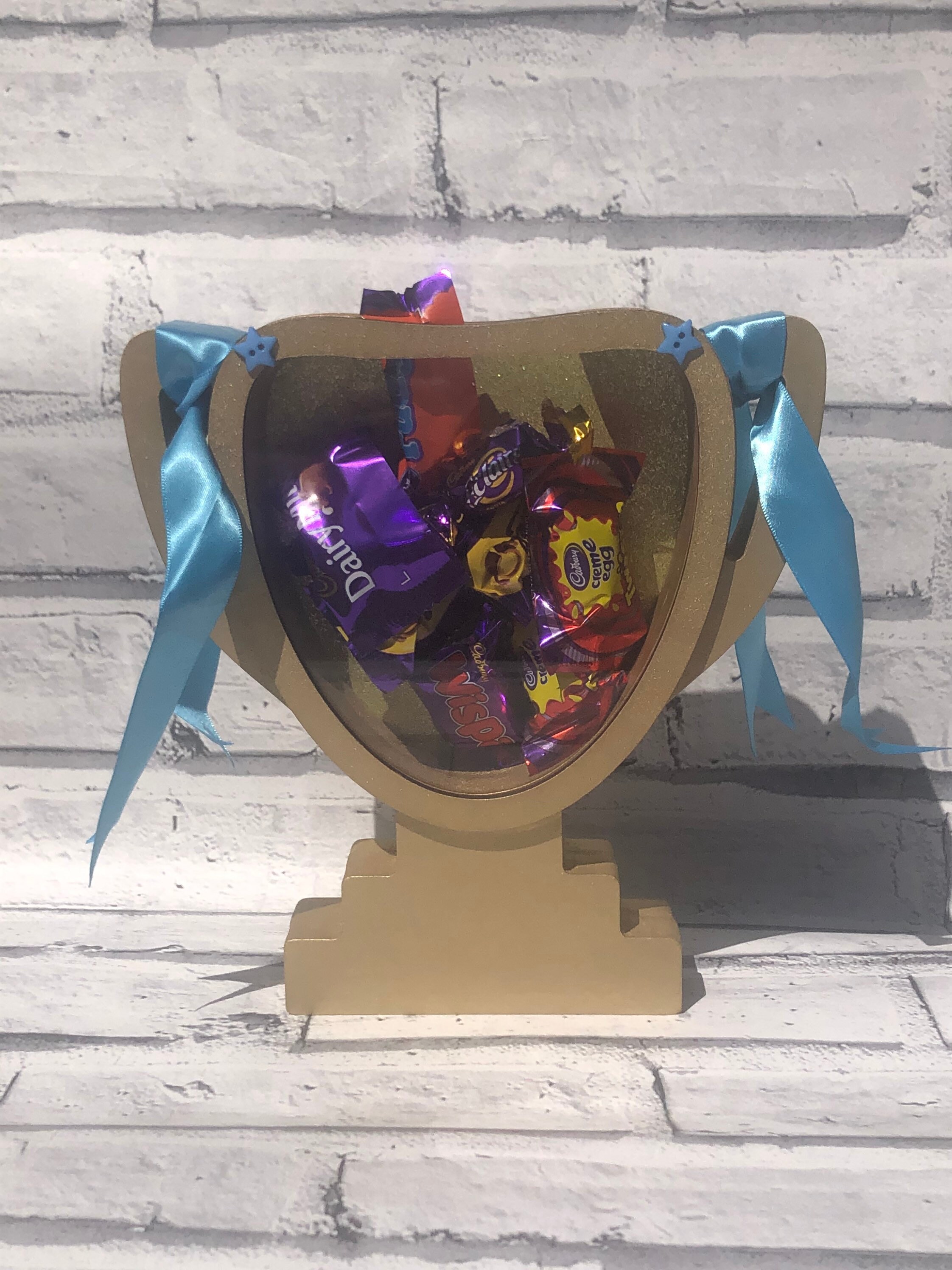 Handmade Personalised Gold Trophy Chocolate Fillable Light - Etsy.de