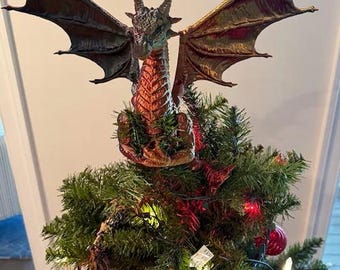 The Charity Beige & Red Christmas Tree Topper Bow, XL Bow, Xmas Plaid ...