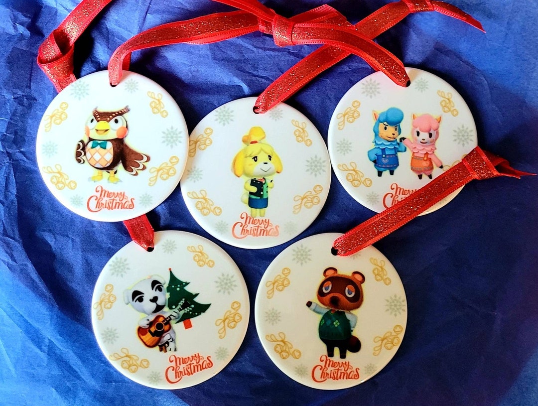 Animal Crossing Holiday Ornaments Free Personalization Ready to Gift ...