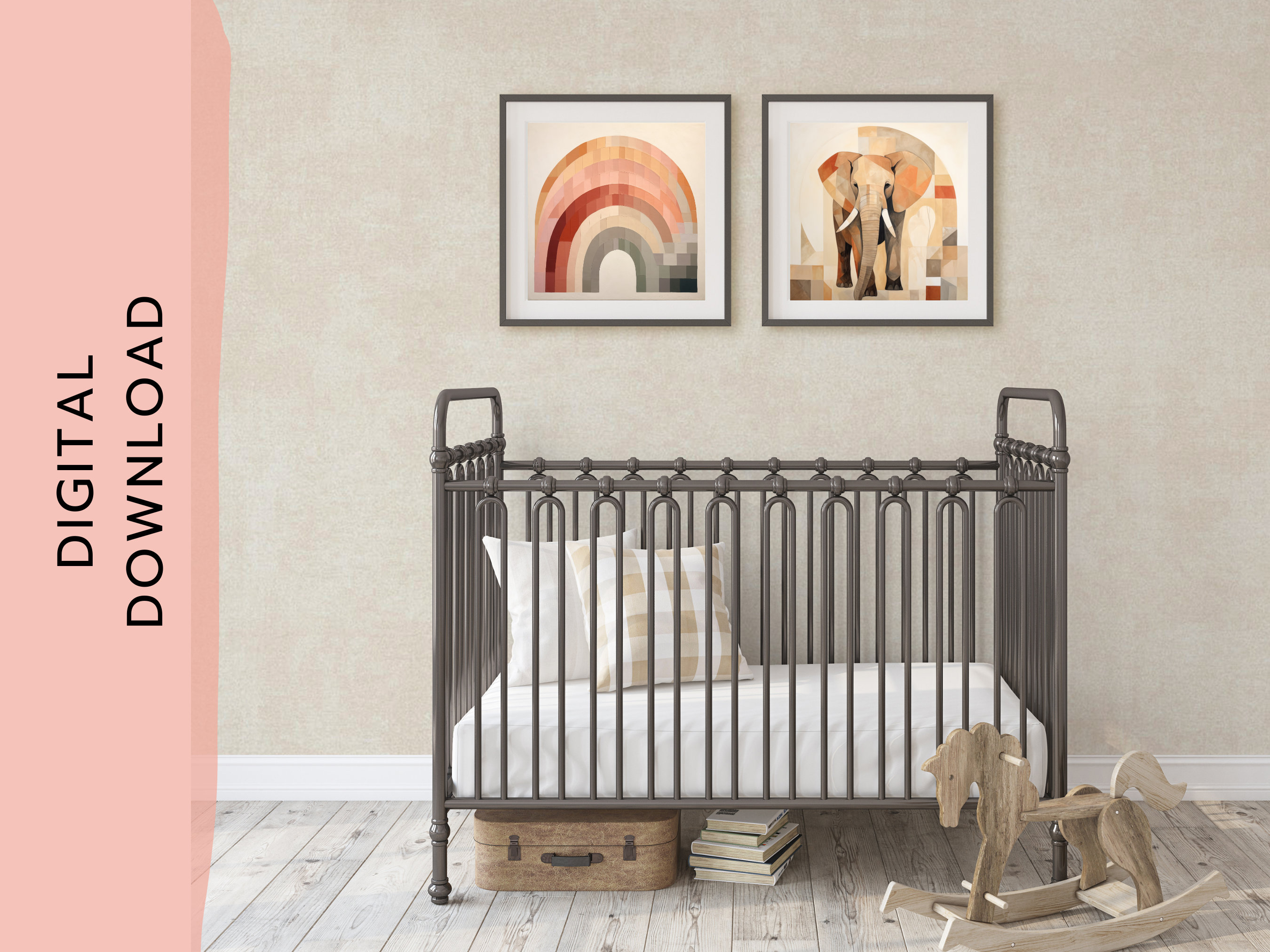 Boho Rainbow Print Rainbow Printable Art Nursery Wall Art - Etsy