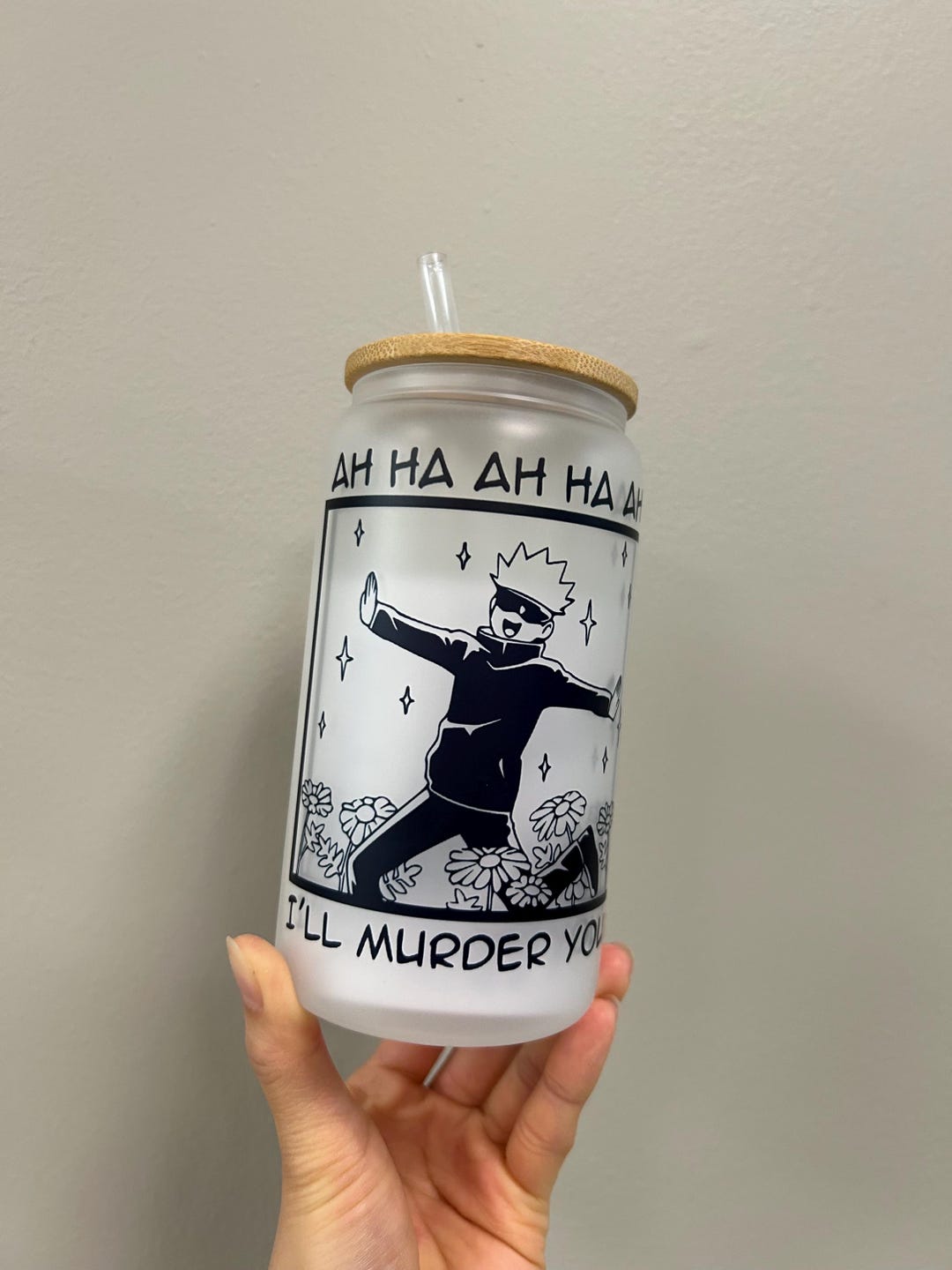 Anime Cup Jjk Gojo Inspired Coffee Cup Soda Can Glass Beer Can Glass ...