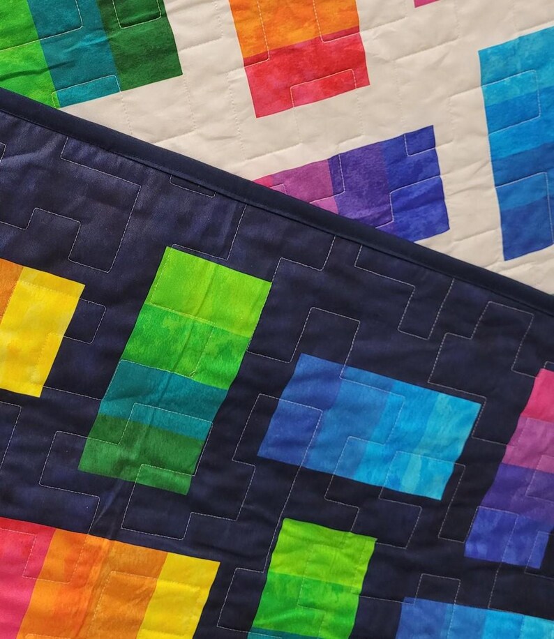 Color Palette Reversible Quilt - 56" X70" - Etsy