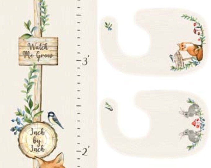 Watch Me Grow Chart and Bib Panel - DP23932-11 - Etsy