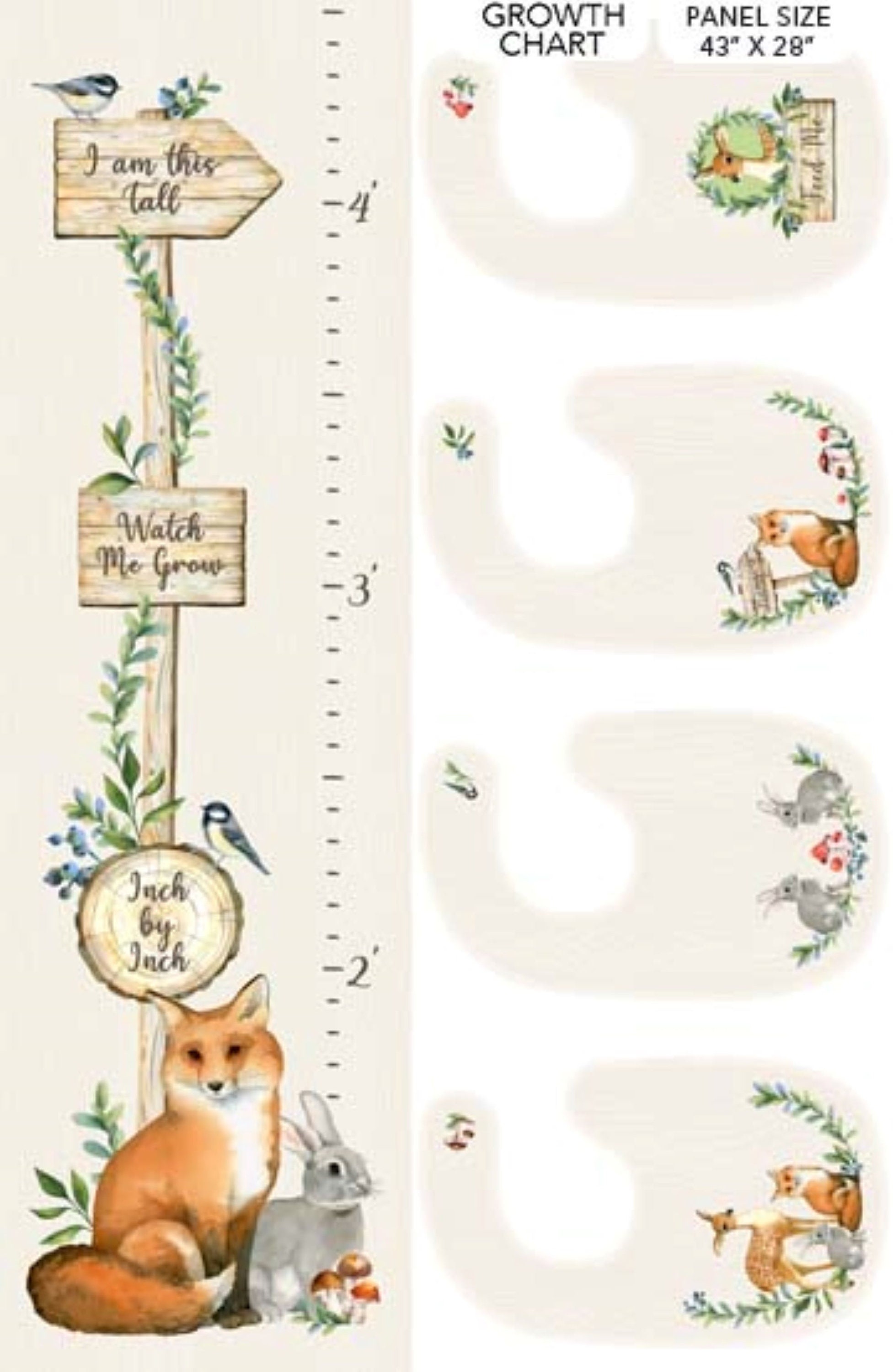 Watch Me Grow Chart and Bib Panel - DP23932-11 - Etsy