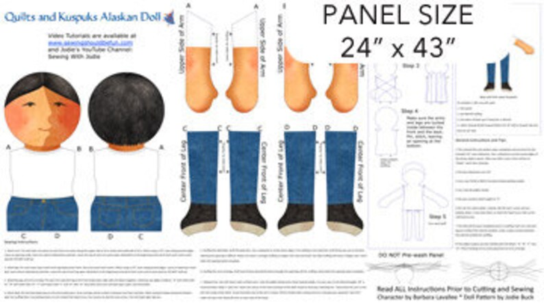 Quilts and Kuspuks Doll Panel - Etsy