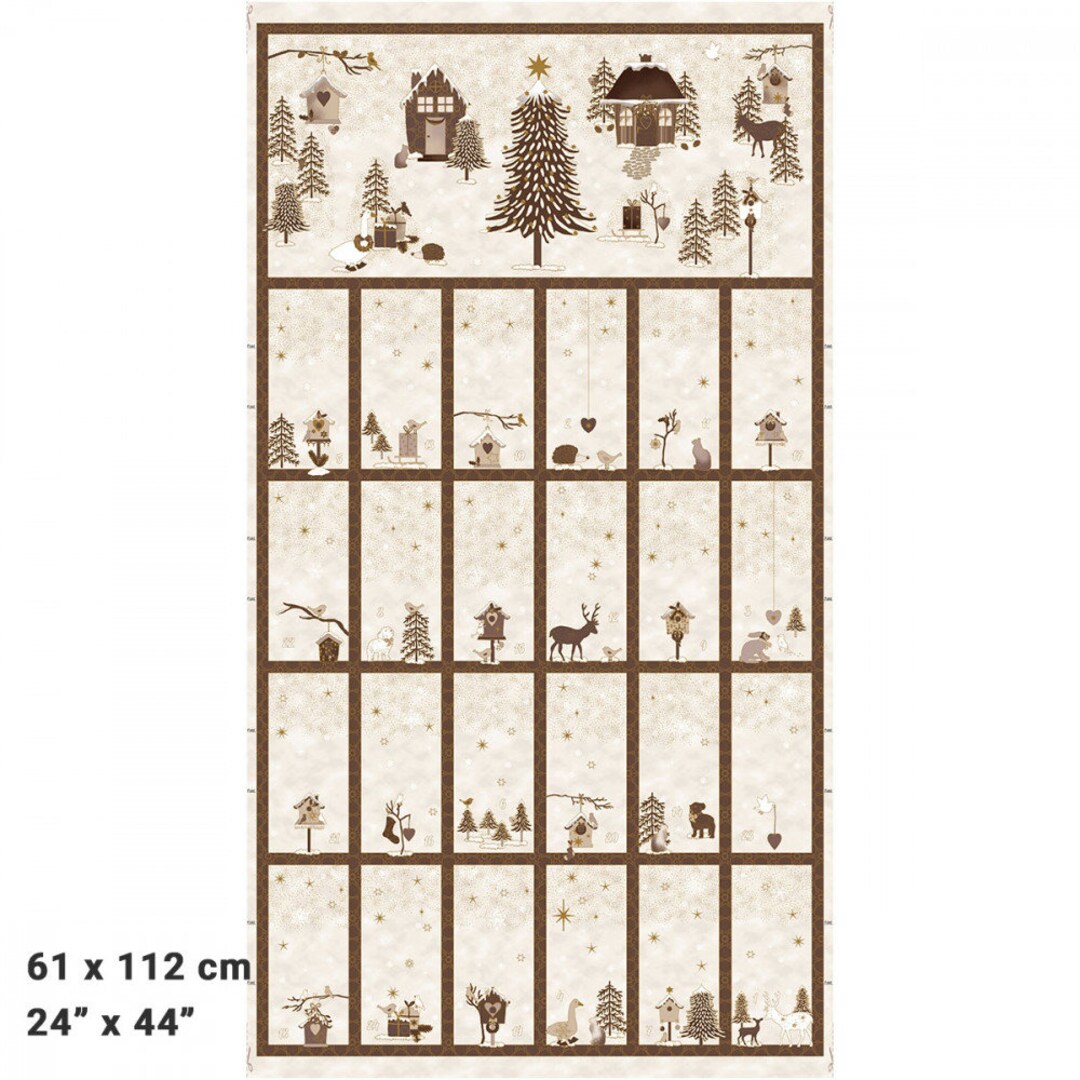 Frosty Snowflake Advent Calendar Panel 4595-139P - Etsy