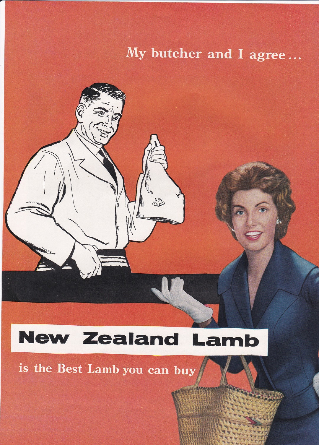 1959 NEW ZEALAND LAMB Magazine Advert - Etsy
