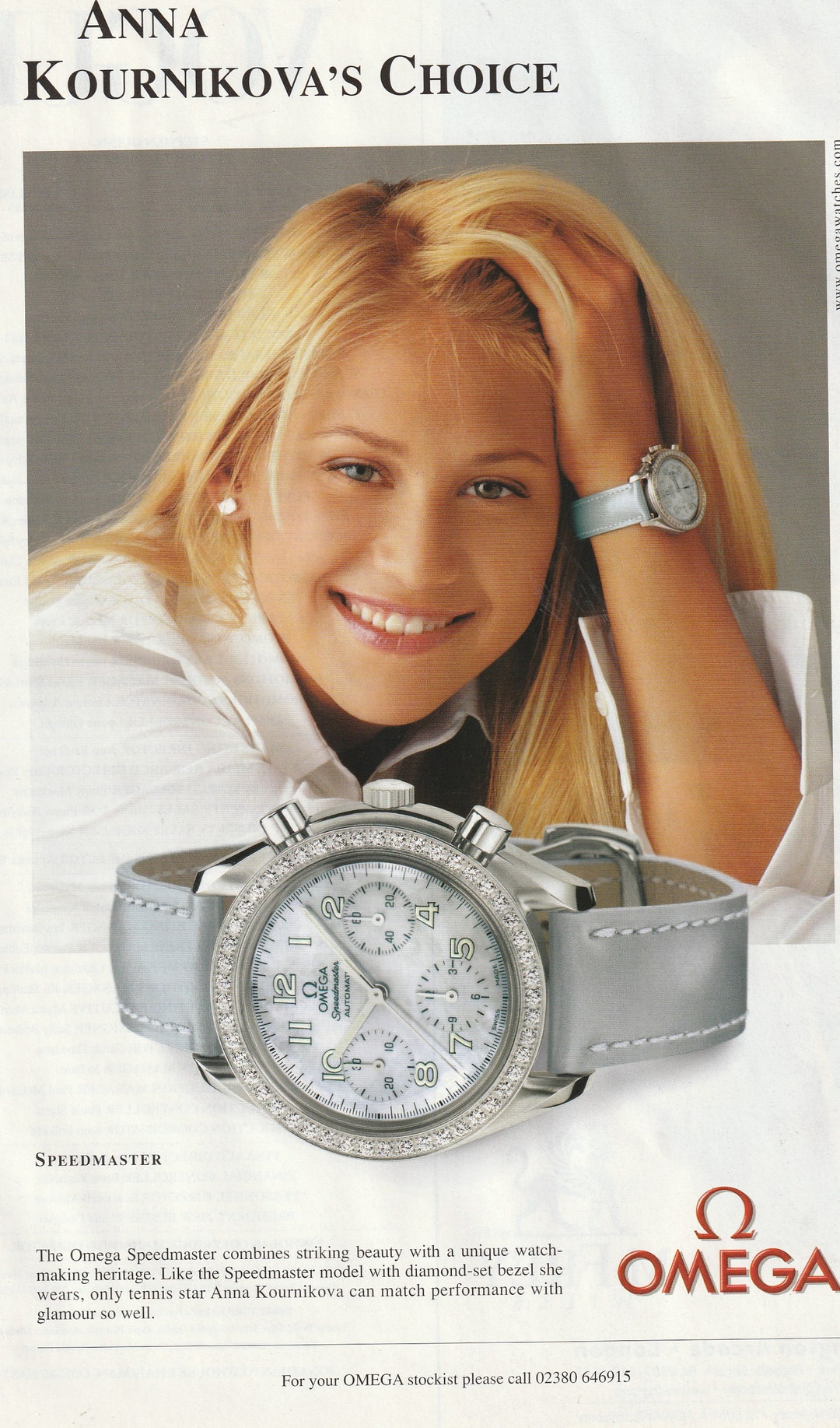 Undated OMEGA 'SPEEDMASTER' WATCH Advert. Anna - Etsy Denmark