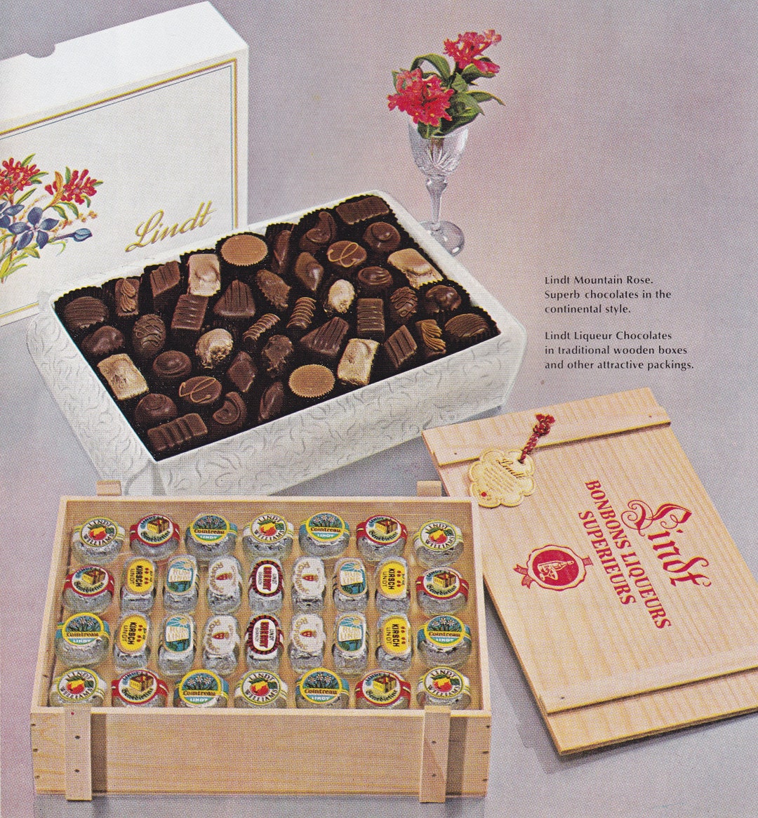 1967 LINDT CHOCOLATES Magazine Advert - Etsy