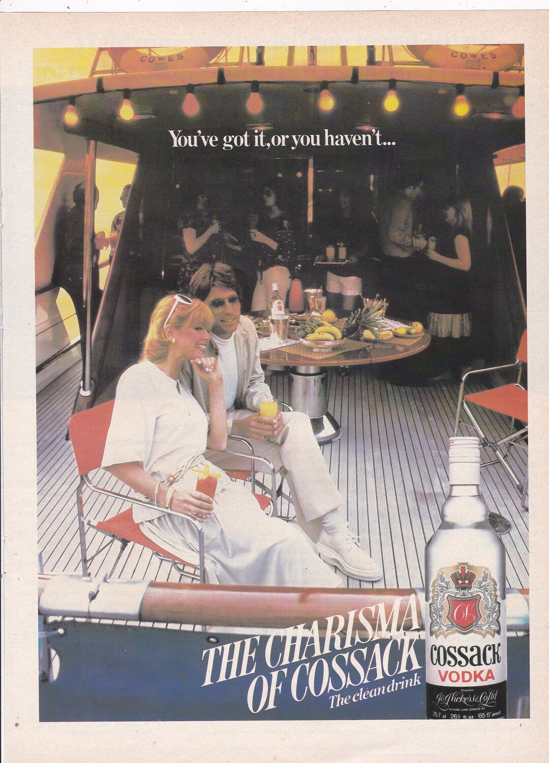 1978 COSSACK VODKA Magazine Advert - Etsy