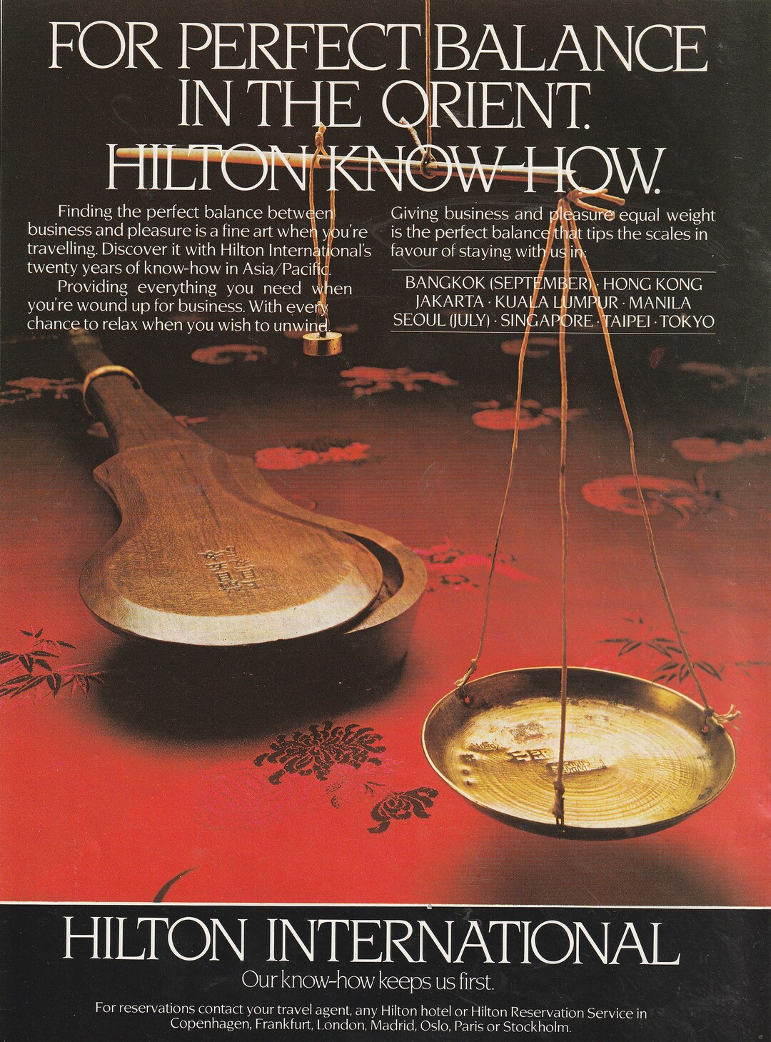 1983 HILTON INTERNATIONAL Magazine Advert - Etsy