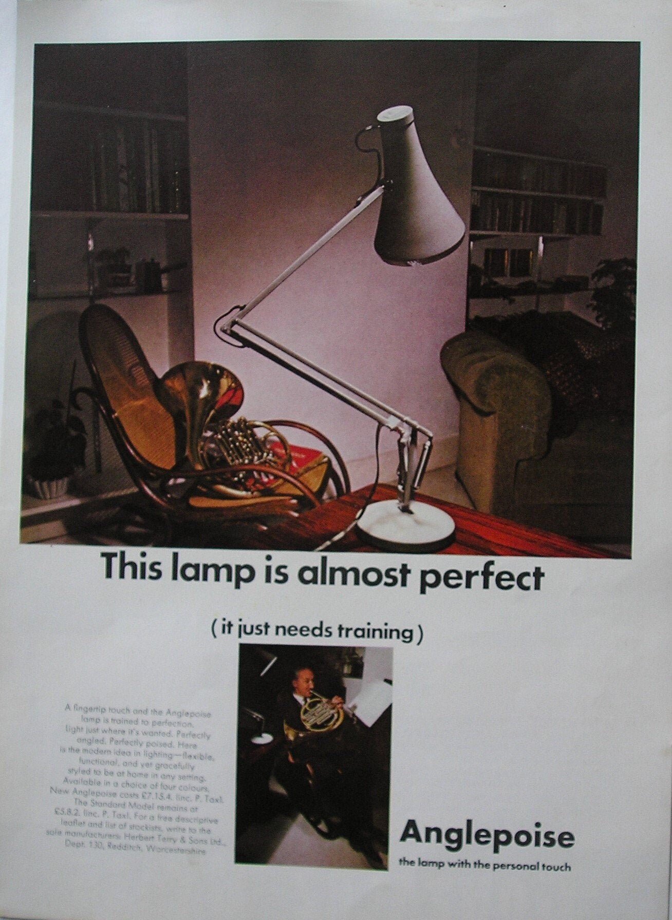1968 ANGLEPOISE LAMP Magazine Advert | Etsy